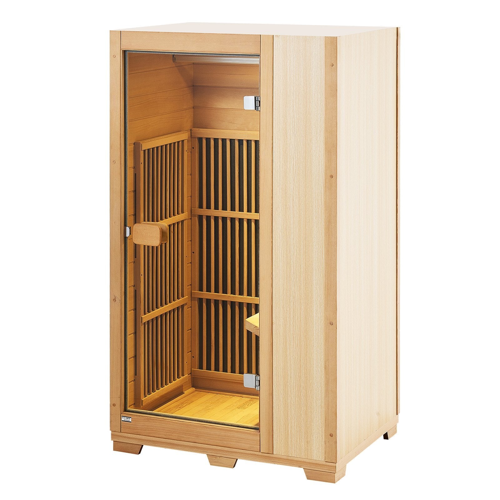 VEVOR Far Infrared Wooden Sauna, Room Home Sauna Spa for One Single Pe ...